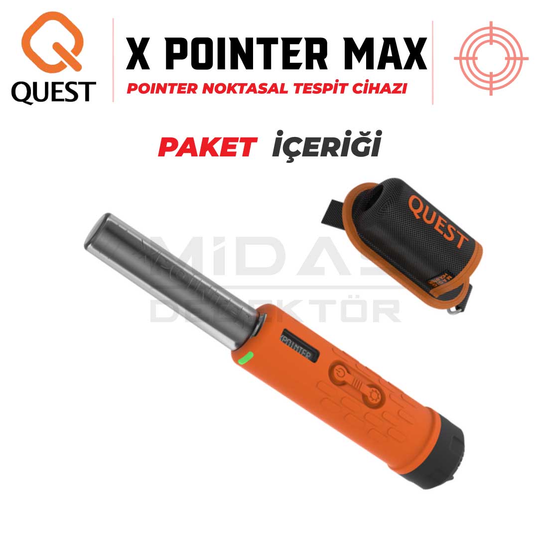 XPointer MAX Ayrımlı Pinpointer – QUEST Metal Dedektörleri